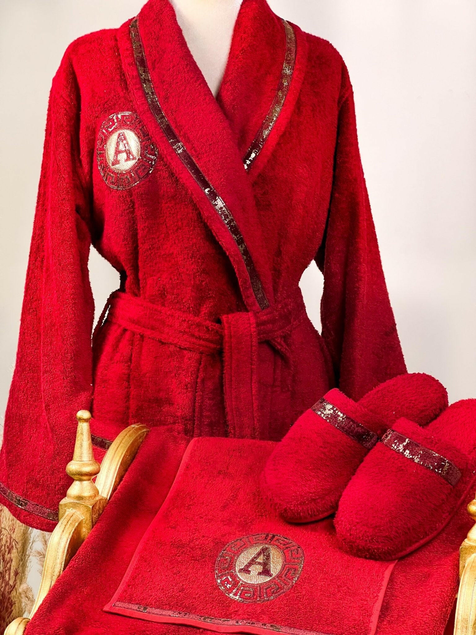 Personalized Monogram Luxury Plush Bath Robes for Men, Women & Couples