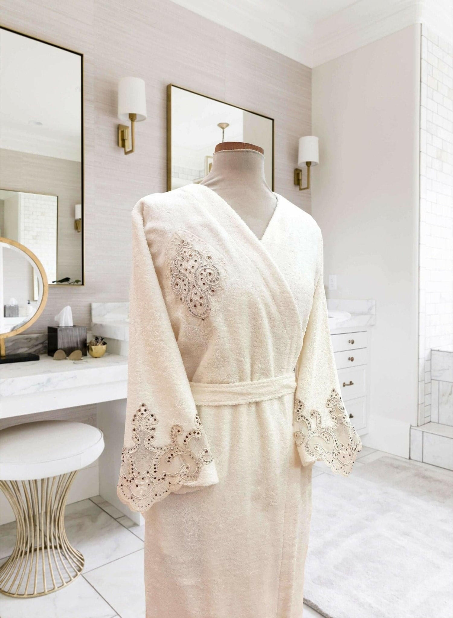 Women's Luxury Terry Robes & Gowns, Elegant, 100% Organic & Handmade