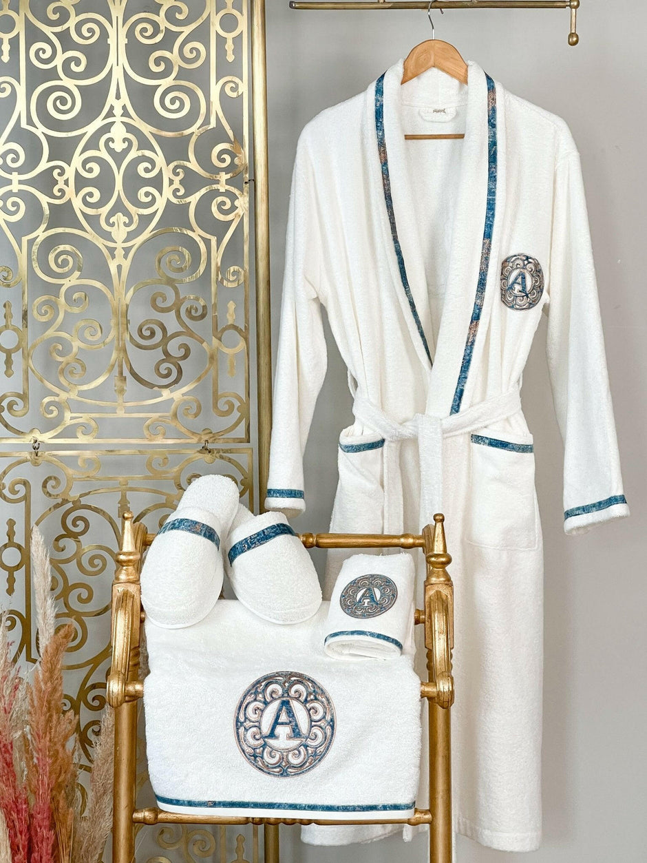 Personalized Monogram Luxury Plush Bath Robes for Men, Women & Couples
